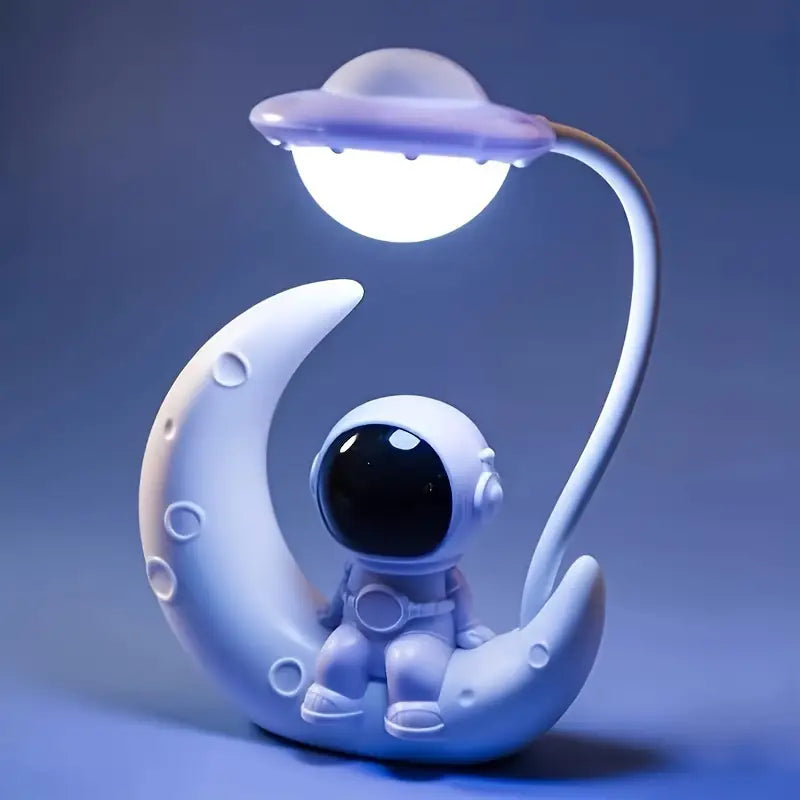 Moon Astronaut LED Night Light – Rechargeable & Colour-Changing Space ...